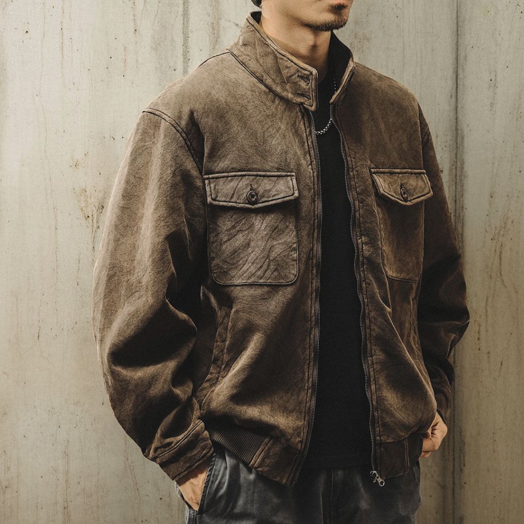 Work Taste Stand Collar Jacket P1894 – PEAK BLUE (ピークブルー)