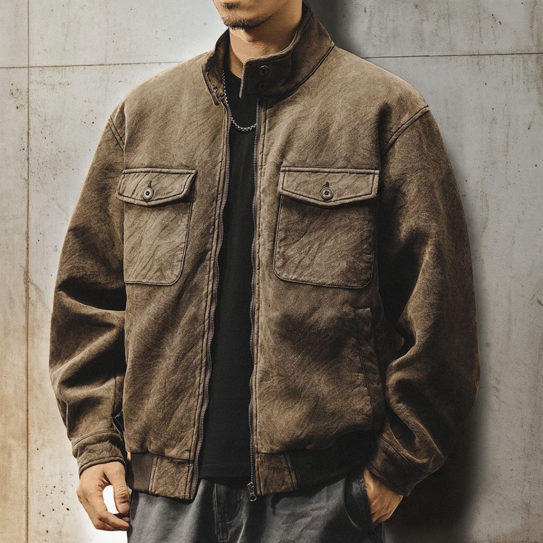 Work Taste Stand Collar Jacket P1894 – PEAK BLUE (ピークブルー)