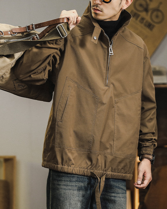 American Retro Windproof Jacket P0830 – PEAK BLUE (ピークブルー)