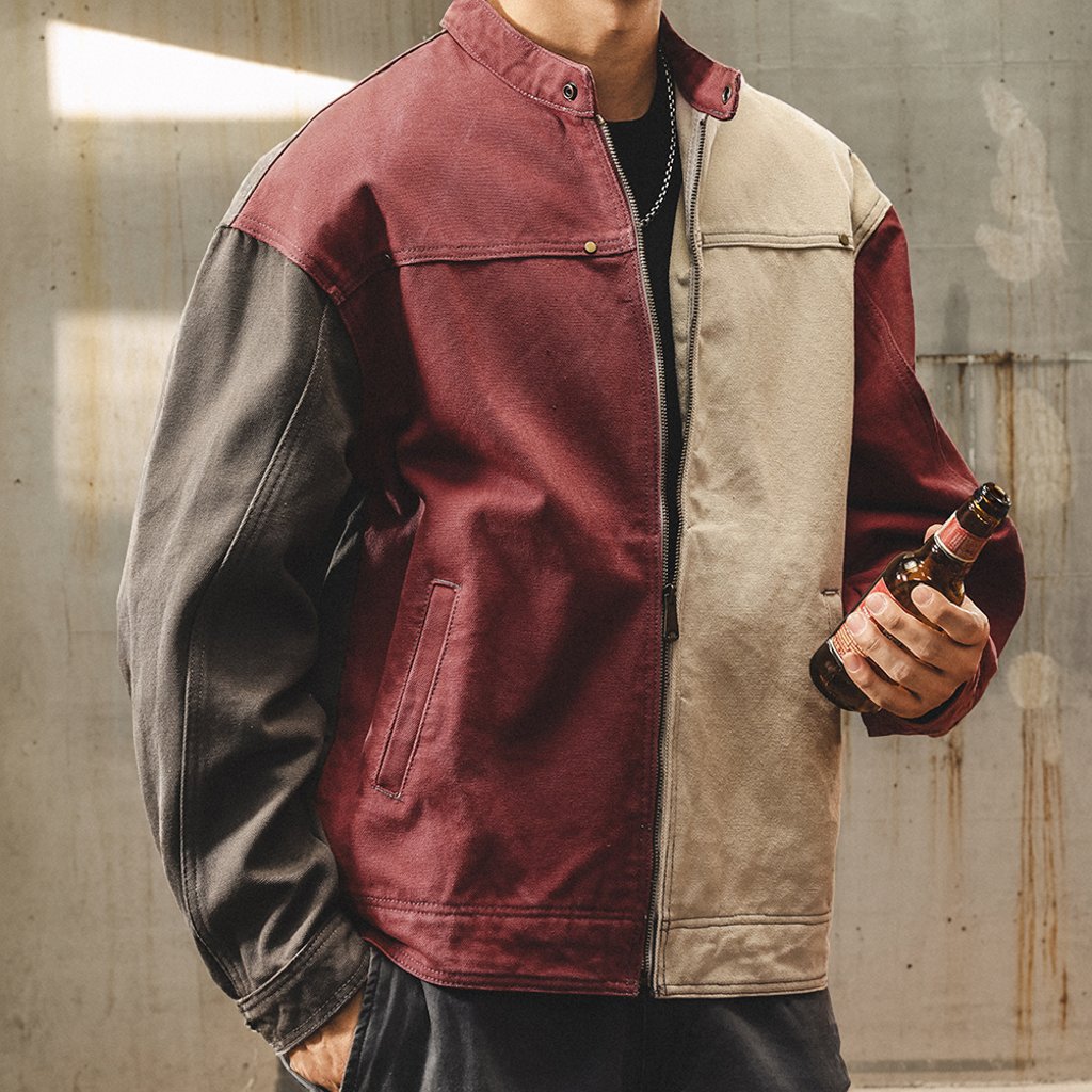 Color Block Work Jacket P1830 – PEAK BLUE (ピークブルー)