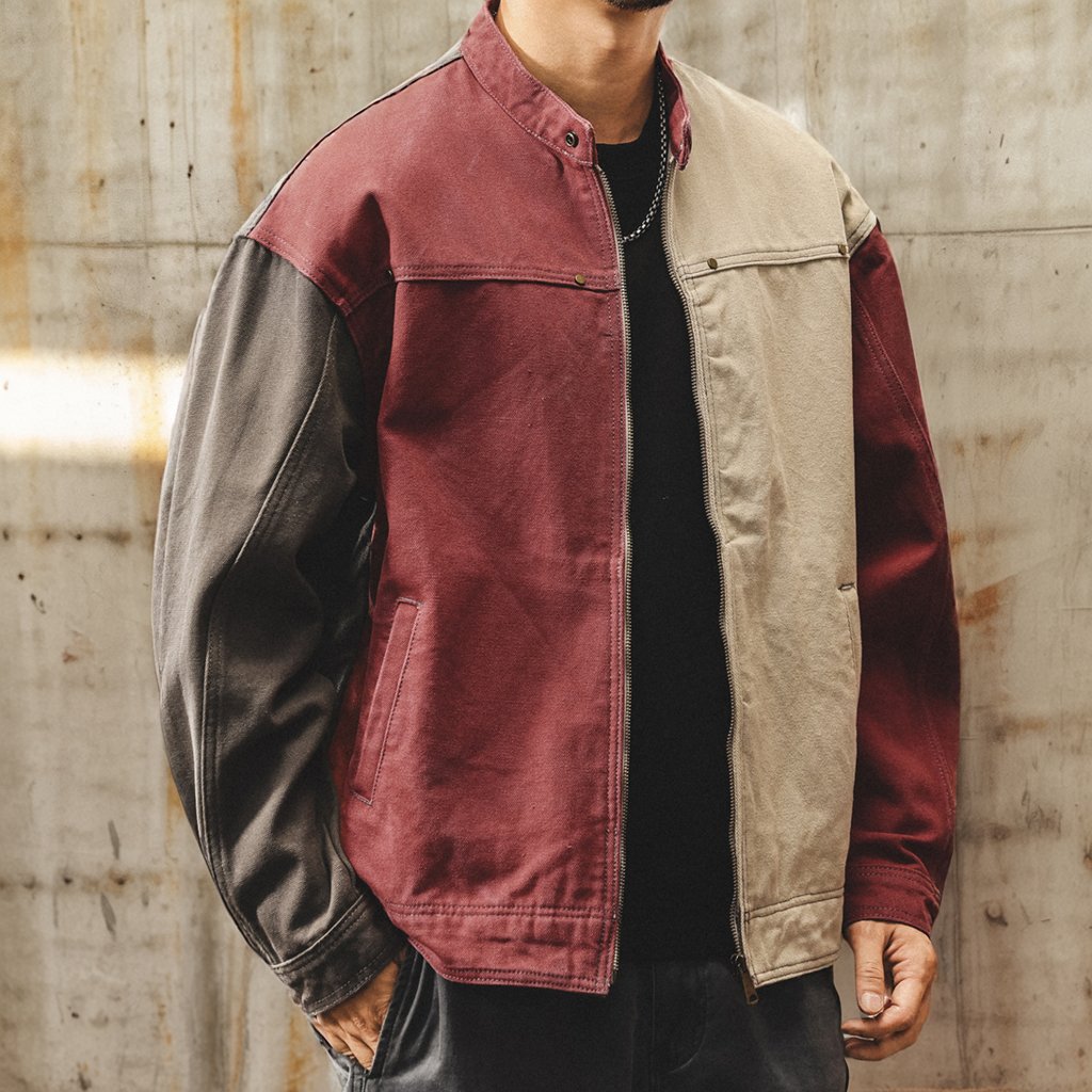 Color Block Work Jacket P1830 – PEAK BLUE (ピークブルー)